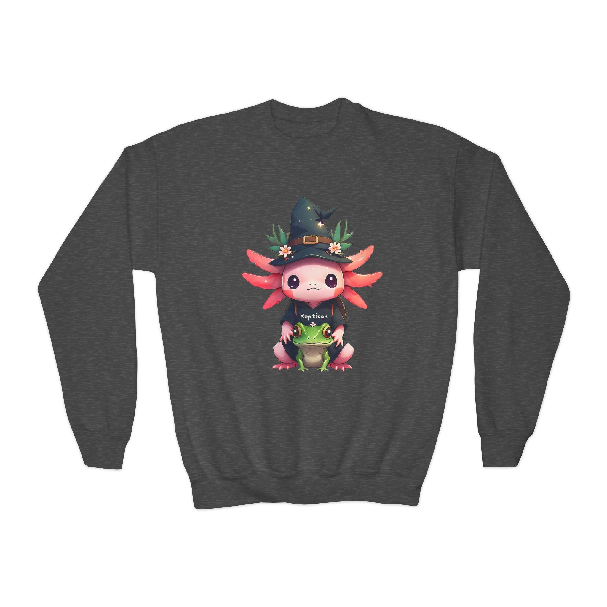 Repticon Youth Crewneck Sweatshirt w/ Axolotl – Repticon Market